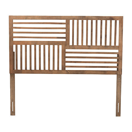 Baxton Studio Adler Modern and Contemporary Transitional King Size Finished Wood Headboard - Ash Walnut