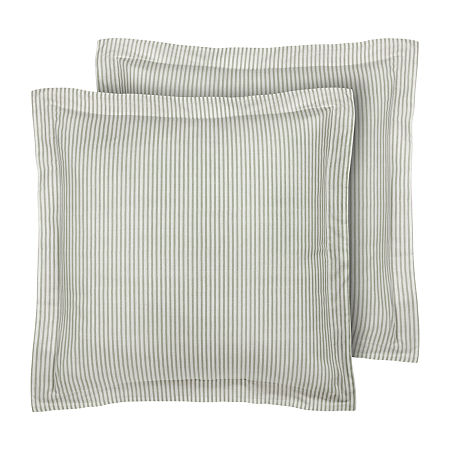 Click here for Laura Ashley Ticking Stripe Euro Sham  One Size  G... prices