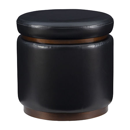 Click here for Berlinda Faux Leather Round Storage Ottoman  One S... prices