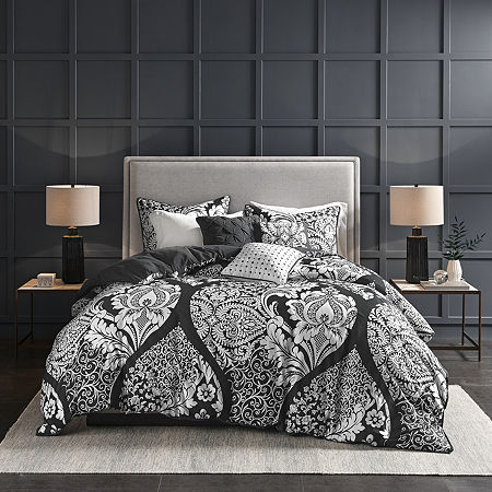 Madison Park Vienna 6-Pc. Duvet Cover Set  King/California King - Black