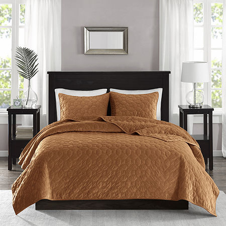 Click here for Madison Park Harper Quilted Velvet 3-Pc. Quilt Set... prices