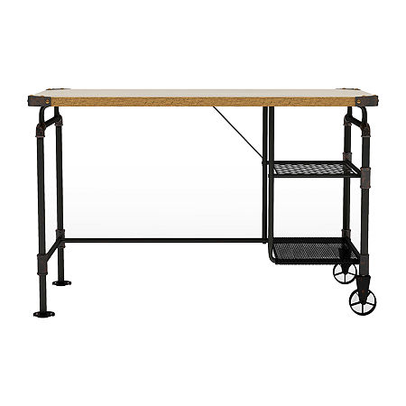 Click here for Sigourney 2 Shelves Writing Desk  One Size  Black prices