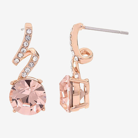 Click here for Sparkle Allure Womens Pink Crystal 18K Rose Gold O... prices