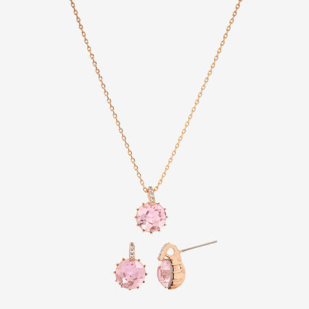 Click here for Sparkle Allure Pink Womens Pink Crystal 18K Rose G... prices