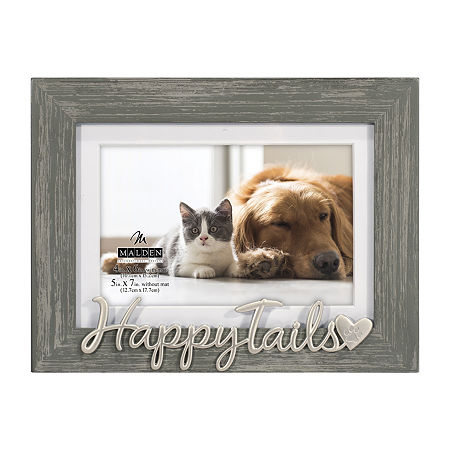Click here for Malden 4x6/5x7 Happy Tails Gray Tabletop Frame  On... prices