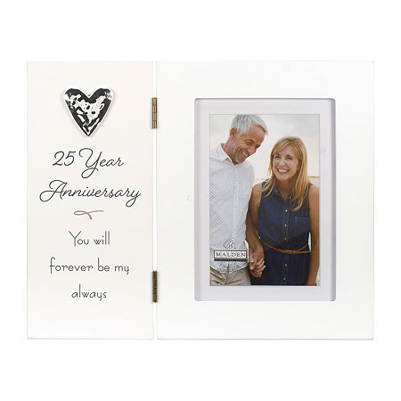 Click here for Malden 4x6 25th Anniversary Bifold Tabletop Frame... prices