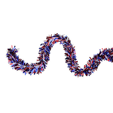 Click here for Northlight Red And Blue Wide Cut Patriotic Tinsel... prices