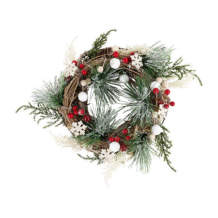 Click here for Northlight Frosted Pine And Berries Winter Foliage... prices