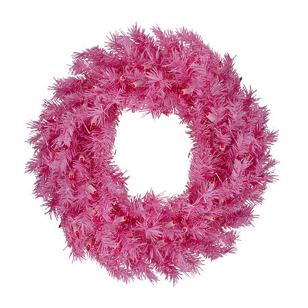 Click here for Northlight Pink Spruce With Lights Pre-Lit Wreath... prices
