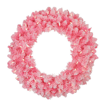 Click here for Northlight Flocked Pink Artificial With Clear Ligh... prices
