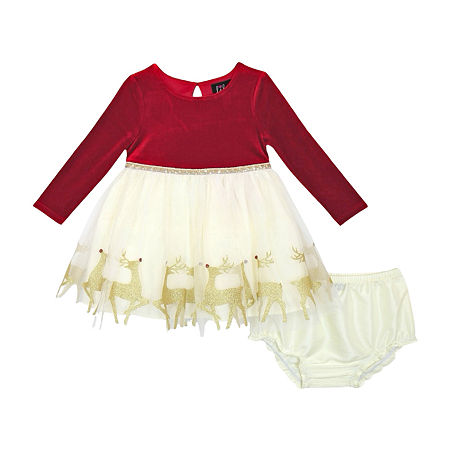Click here for Lilt Baby Girls Long Sleeve Velvet A-Line Dress  6... prices