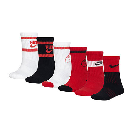 Click here for Nike Little & Big Kid Boys 6 Pair Crew Socks  X-sm... prices