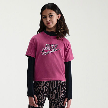 Click here for Nike Big Kid Girls Crew Neck Short Sleeve Boxy Fit... prices