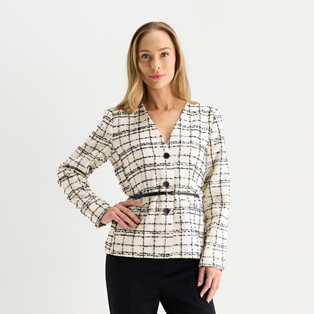 Click here for Liz Claiborne Womens Plaid Classic Fit Blazer  2... prices