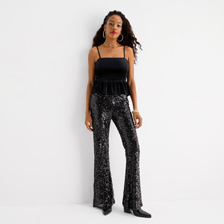 Click here for Jingle Ball Juniors Mid Rise Flat Front Pant  Larg... prices