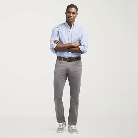 Click here for IZOD Mens Regular Fit Flat Front Pant  34 30  Gray prices