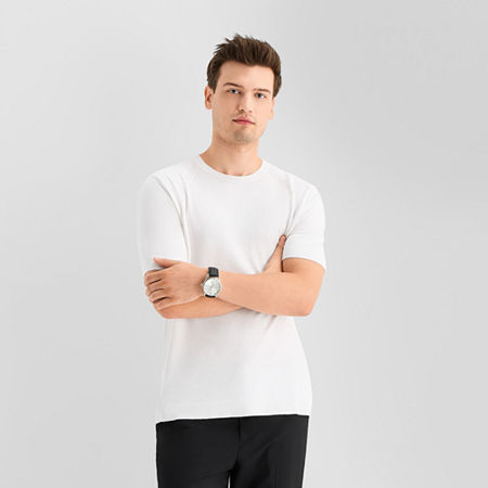 Click here for J. Ferrar Solid Mens Crew Neck Short Sleeve Pullov... prices