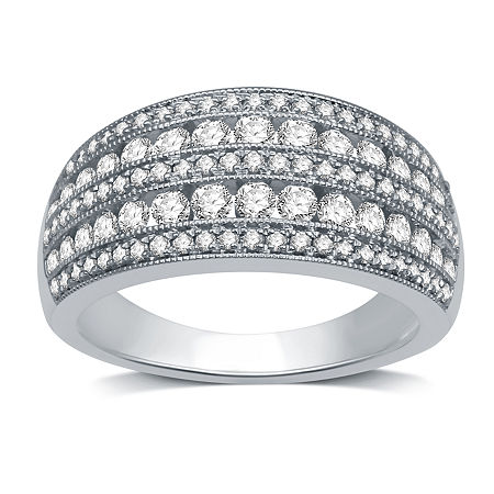 Click here for Womens 2mm 1 CT.T.W. Natural Diamond 10K White Gol... prices