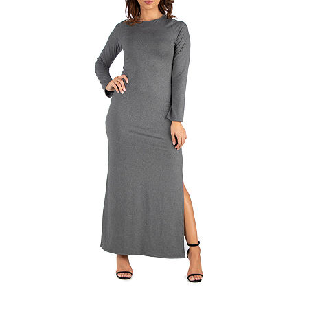 Click here for 24/7 Comfort Apparel Womens Side Slit Fitted Maxi... prices