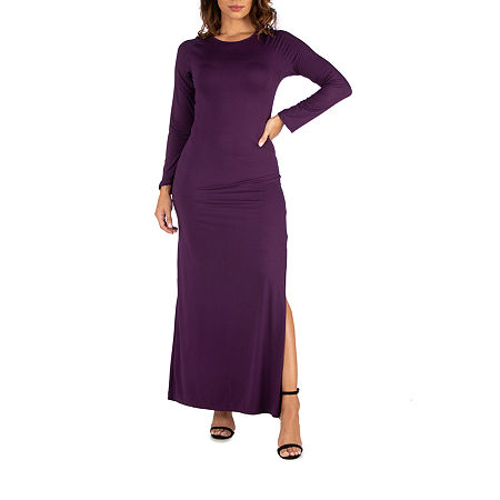 Click here for 24/7 Comfort Apparel Womens Side Slit Fitted Maxi... prices