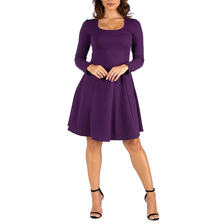 Click here for 24/7 Comfort Apparel Womens Knee Length Skater Dre... prices