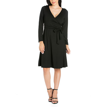 Click here for 24/7 Comfort Apparel Womens Chic V Neck Belted Dre... prices