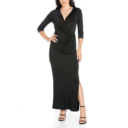 Click here for 24/7 Comfort Apparel Womens Fitted Side Slit Maxi... prices
