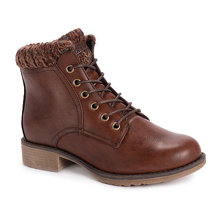 Click here for Muk Luks Womens Hiker Alps Boots - Cognac prices