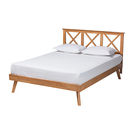 Baxton Studio Galvin Modern and Contemporary Queen Size Finished Wood Platform Bed - Brown
