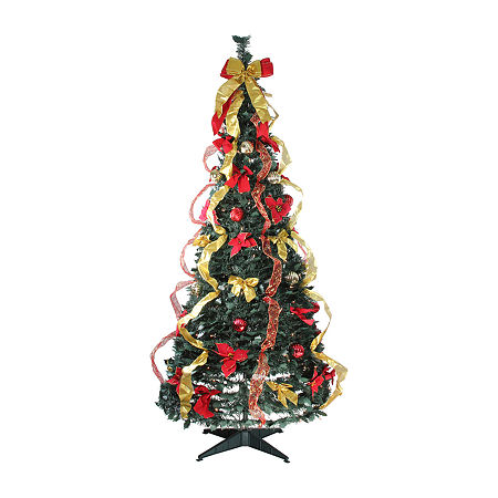 Click here for Northlight Gold And Red Pre-Decorated With Clear L... prices