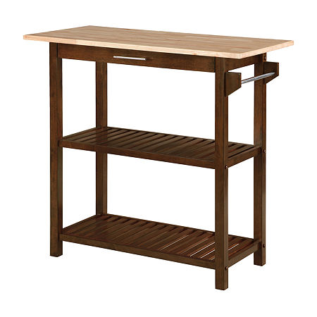 Click here for Designs2go Wood-Top Kitchen Island  One Size  Brow... prices