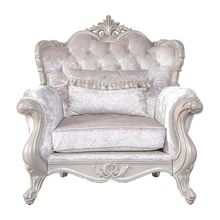 Click here for Raya Tufted Upholstered Armchair  One Size  White prices