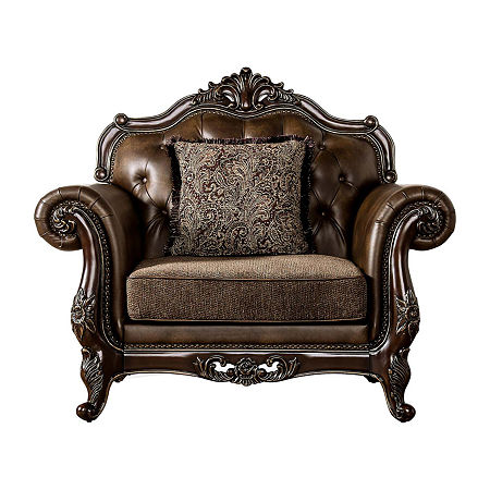 Click here for Somina Tufted Upholstered Wingback Chair  One Size... prices