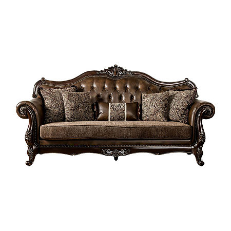 Click here for Somina Roll-Arm Sofa  One Size  Brown prices