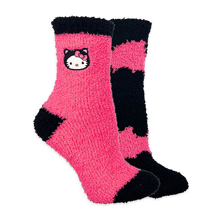 Click here for Cozy Womens 2 Pair Hello Kitty Crew Socks  9-11  P... prices