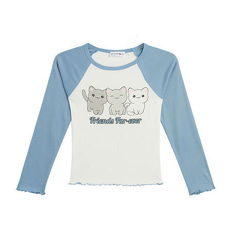 Click here for by&by girl Big Kid Girls Round Neck Long Sleeve Re... prices