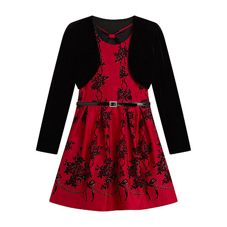 Click here for Knit Works Big Kid Girls Floral Dress Set  8  Red prices