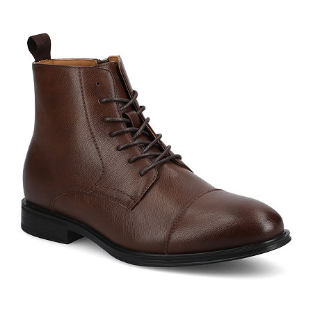 Vance Co. Mens Blackwell Almond Toe Casual Boots - Mahogany