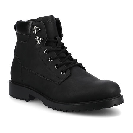 Vance Co. Mens Rogue Round Toe Work Ankle Boots - Black