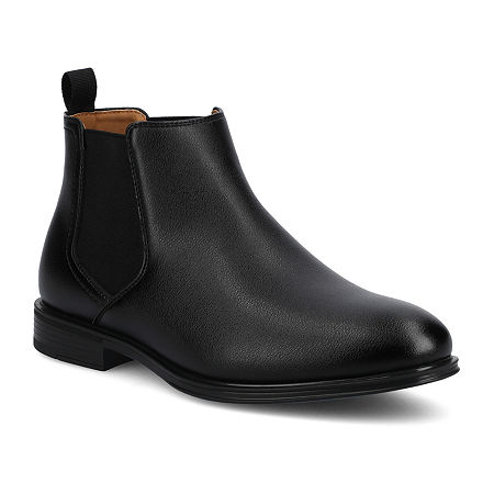 Vance Co. Mens Josiah Pull On Comfort Chelsea Boots - Black