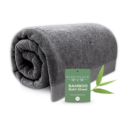 Click here for Bedvoyage Cotton & Bamboo Bath Sheet  One Size  Bl... prices
