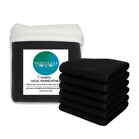 Click here for Bedvoyage 6-pc. Washcloth  One Size  Black prices