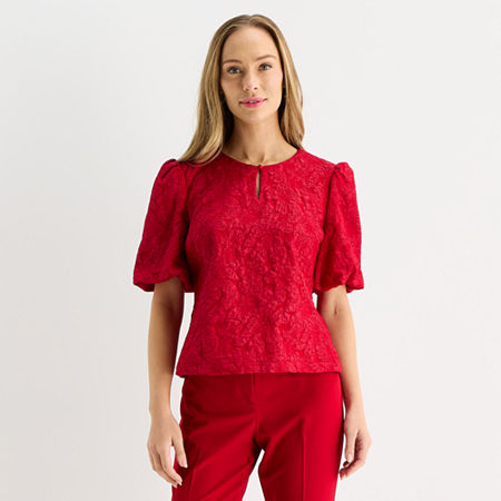 Click here for Liz Claiborne Womens Keyhole Neck Elbow Sleeve Blo... prices