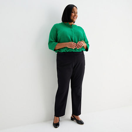 Click here for Liz Claiborne Womens Plus Slim Pant  24w  Black prices