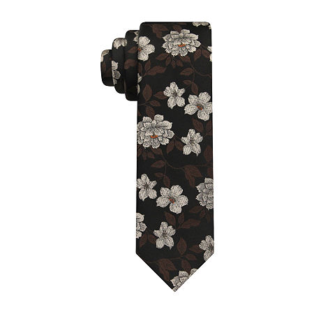 Click here for J. Ferrar Floral Tie  One Size  Beige prices
