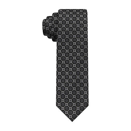 Click here for J. Ferrar Geometric Tie  One Size  Black prices