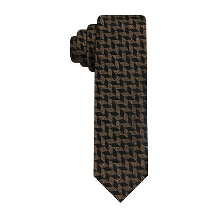 Click here for J. Ferrar Geometric Tie  One Size  Beige prices