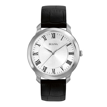 Click here for Bulova Classic Mens Black Leather Strap Watch 96a1... prices