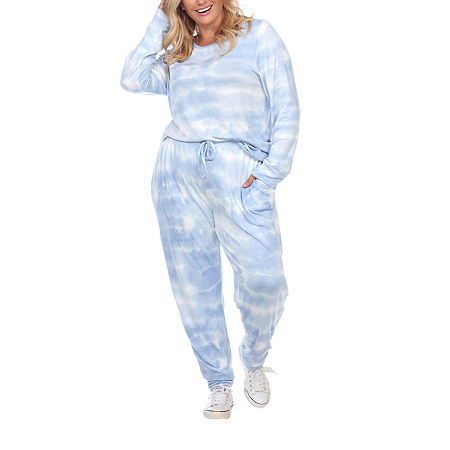 Click here for Plus Size White Mark 2pc. Tie Dye Lounge Set prices