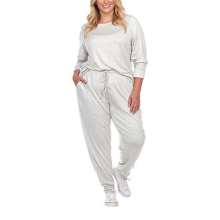 Click here for White Mark Plus Size Lounge Set  2-Piece - Gray prices